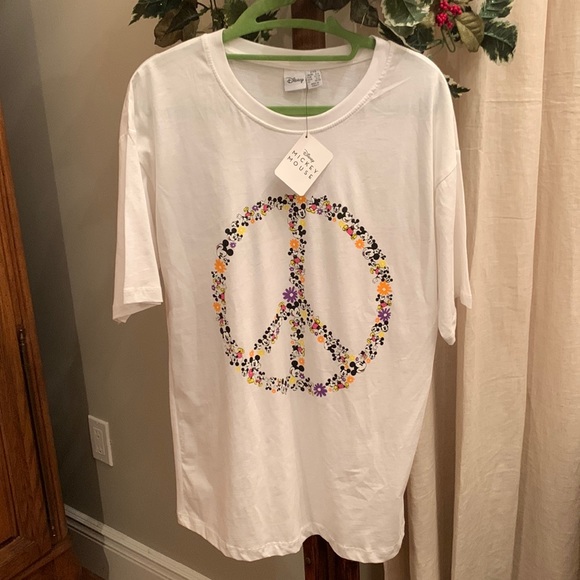 Primark | Tops | Primark Disney Mickey Peace Oversized Tshirt | Poshmark